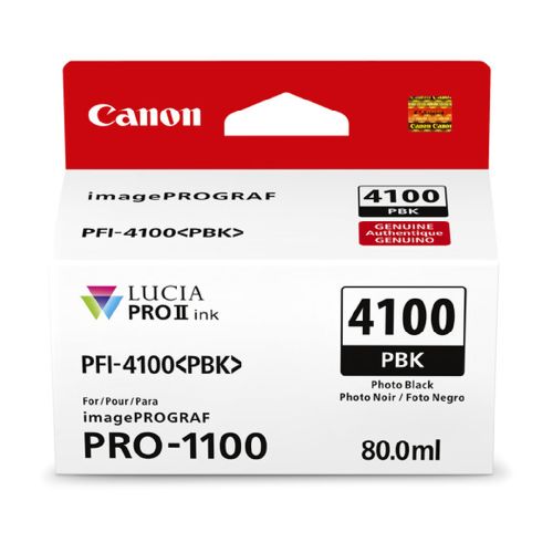 Cartucho Canon de Tinta PFI-4100 PBK Para PRO-1100 - Fotomecánica