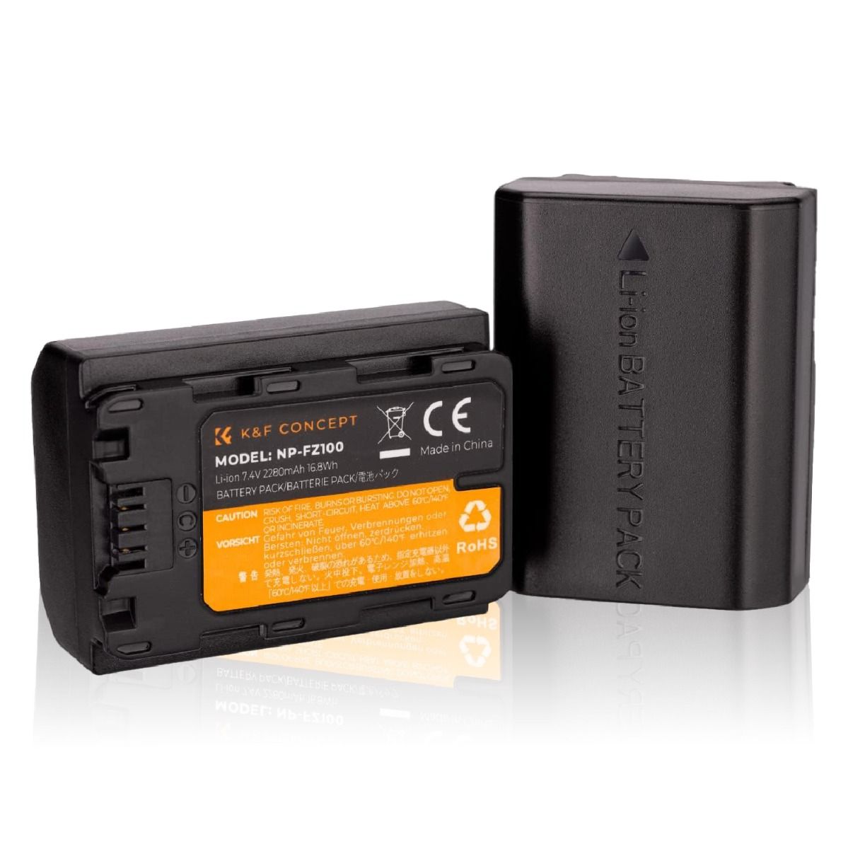 Kit 2 Baterías K&F Concept NP-FZ100 + Cargador Dual para Sony - Fotomecánica