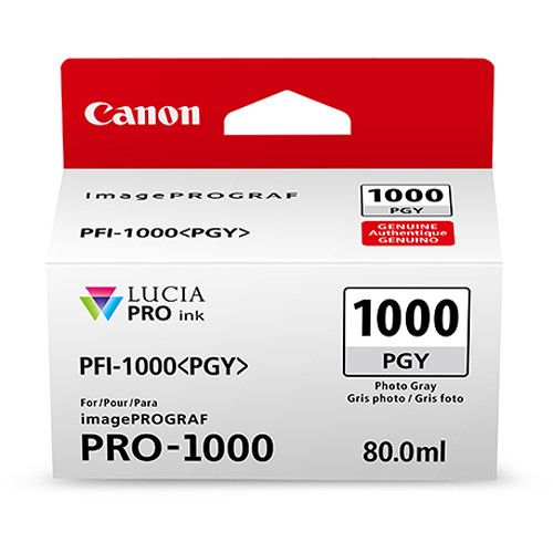 Tinta Canon PFI-1000 PGY Lucia Pro Photo Gray Ink Tank 80ML - Fotomecánica